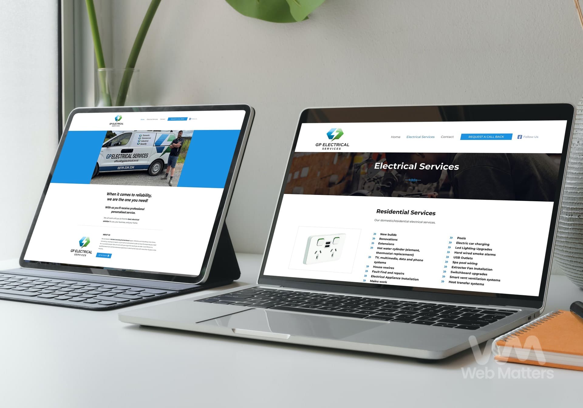 GP Electrical Website Goes Live - Web Matters NZ