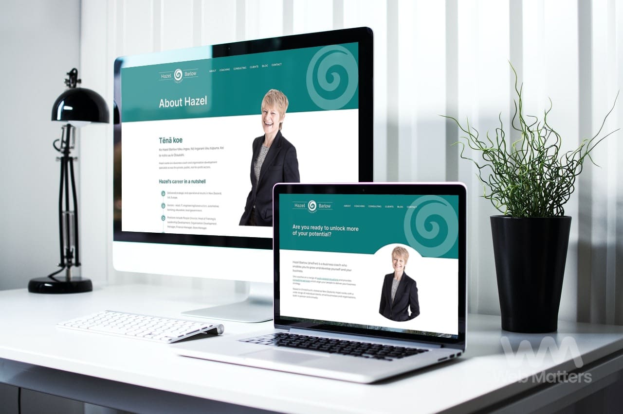 Hazel Barlow Coaching website - Web Matters NZ